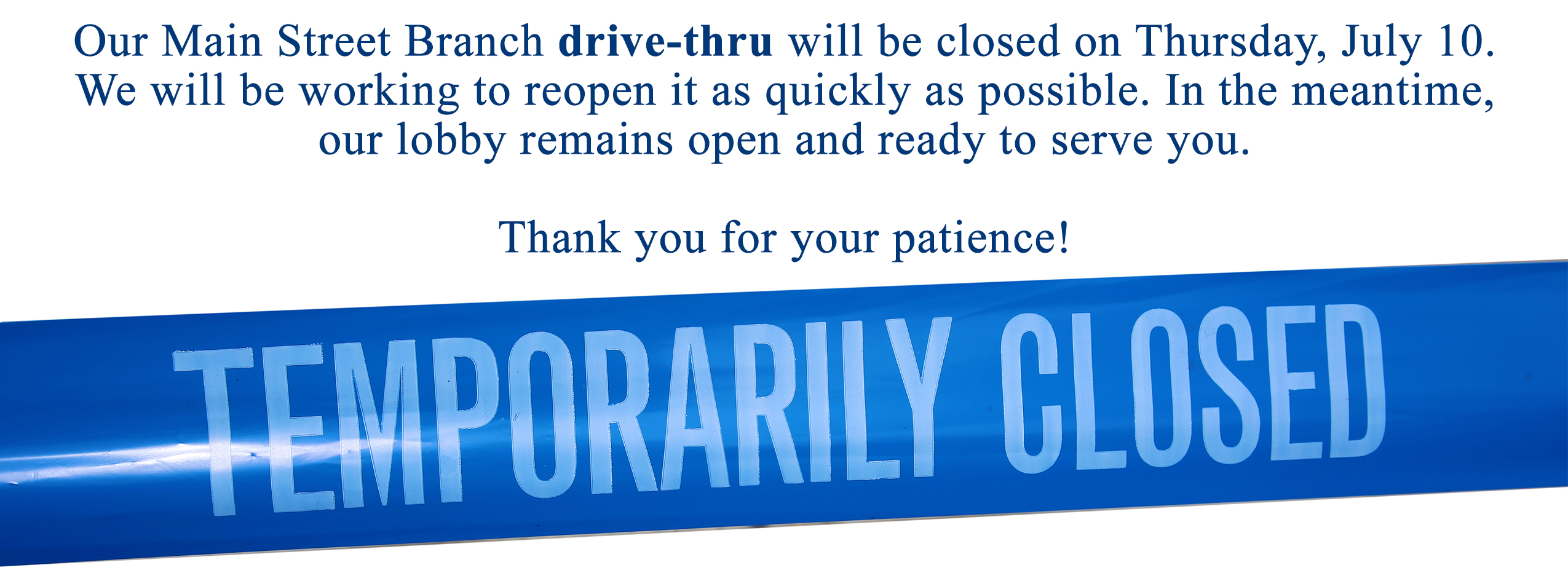 Drive thru Closed | SalemVA Credit Union